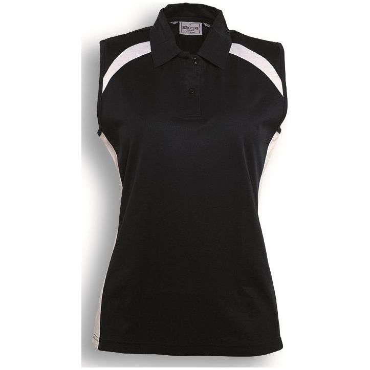 Bocini Team Essentials-Ladies Sleeveless Contrast Polo (CP0931) – Ace Workwear