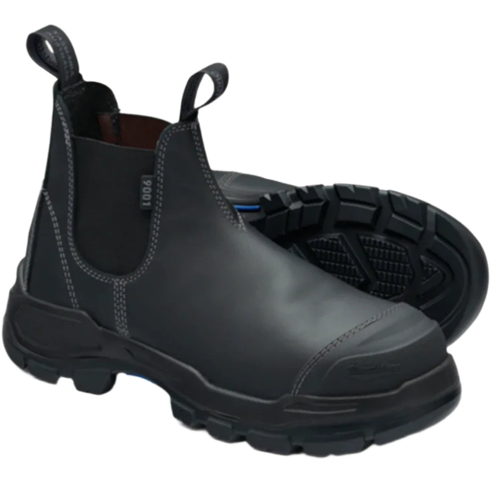 Blundstone Rotoflex Black Water Resistant Platinum Leather Elastic Sid ...