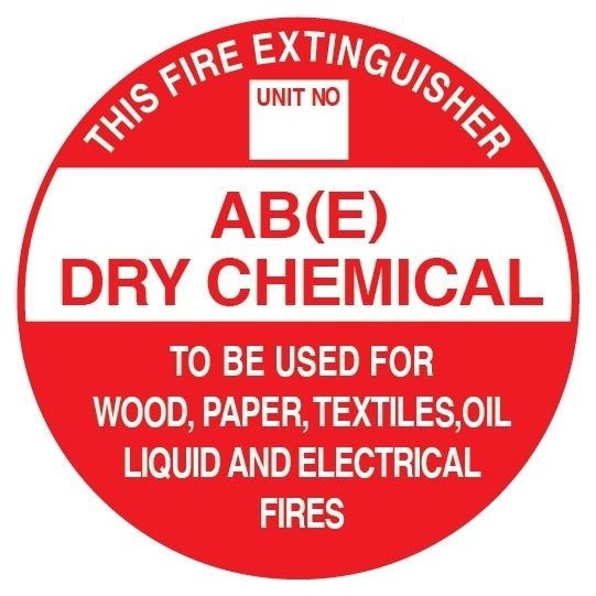ABE- Extinguisher Identification Sign - Metal (193mm x 193mm) - Pack of ...