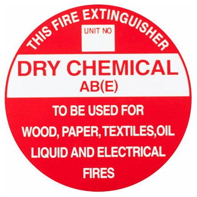 ABE - Extinguisher Identification Sign (193mm x 193mm) - Pack of 10 ...