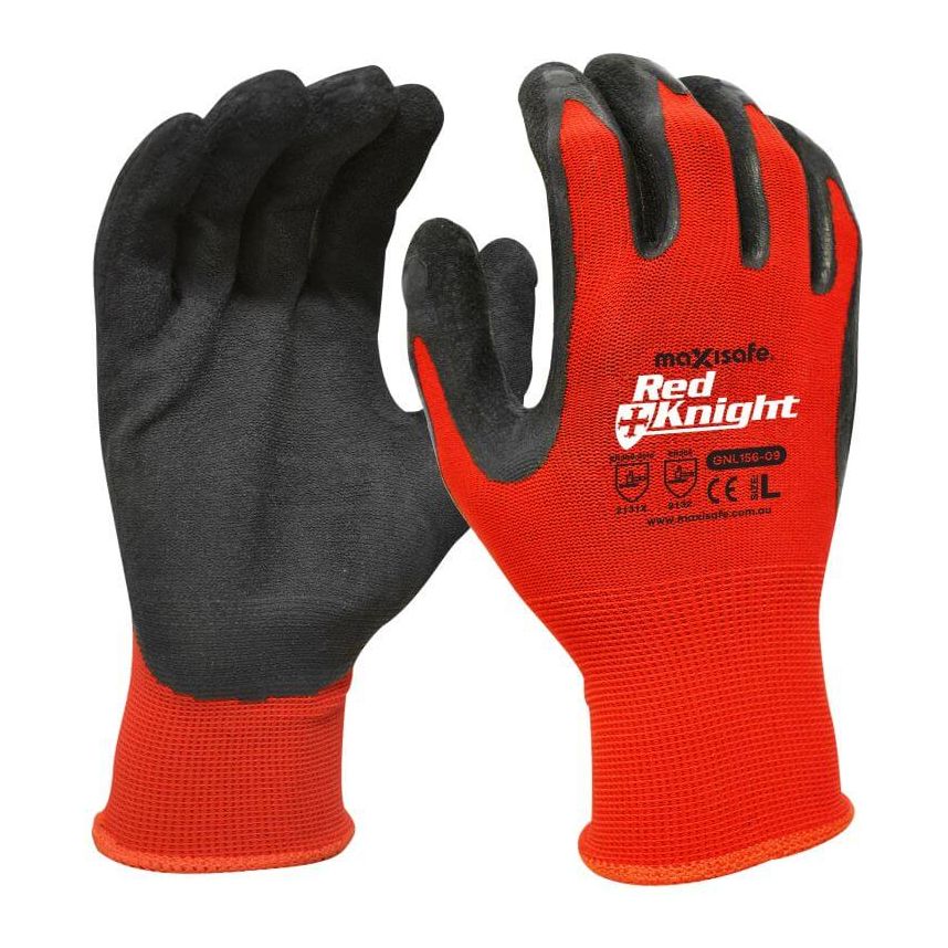 Maxisafe Red Knight Latex Gripmaster Glove (Carton of 120) (GNL156 ...