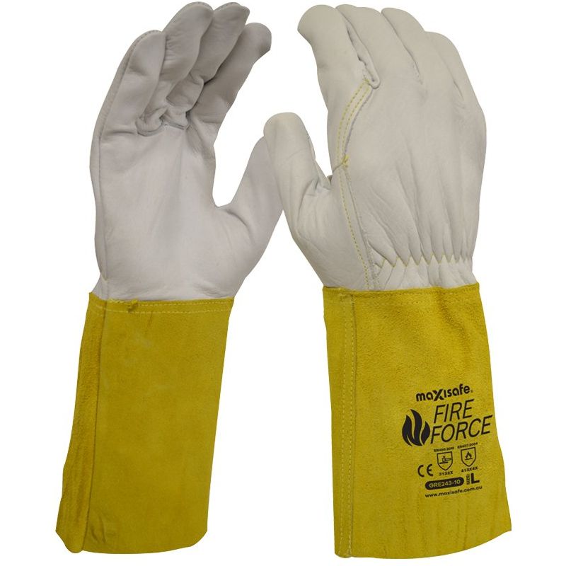 Maxisafe Fireforce Extended Cuff Rigger Glove - Kevlar Stitched - Cart ...