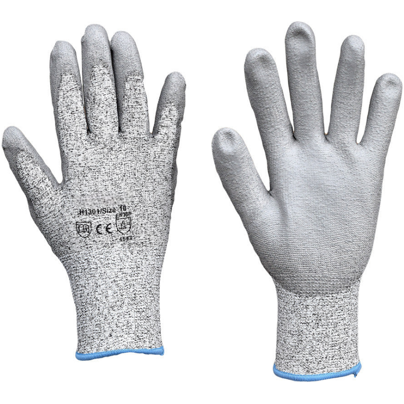 Tradesman Cut Resistant Level 5/C PU Coated Palm Gloves - 1 Pair (VC5G ...