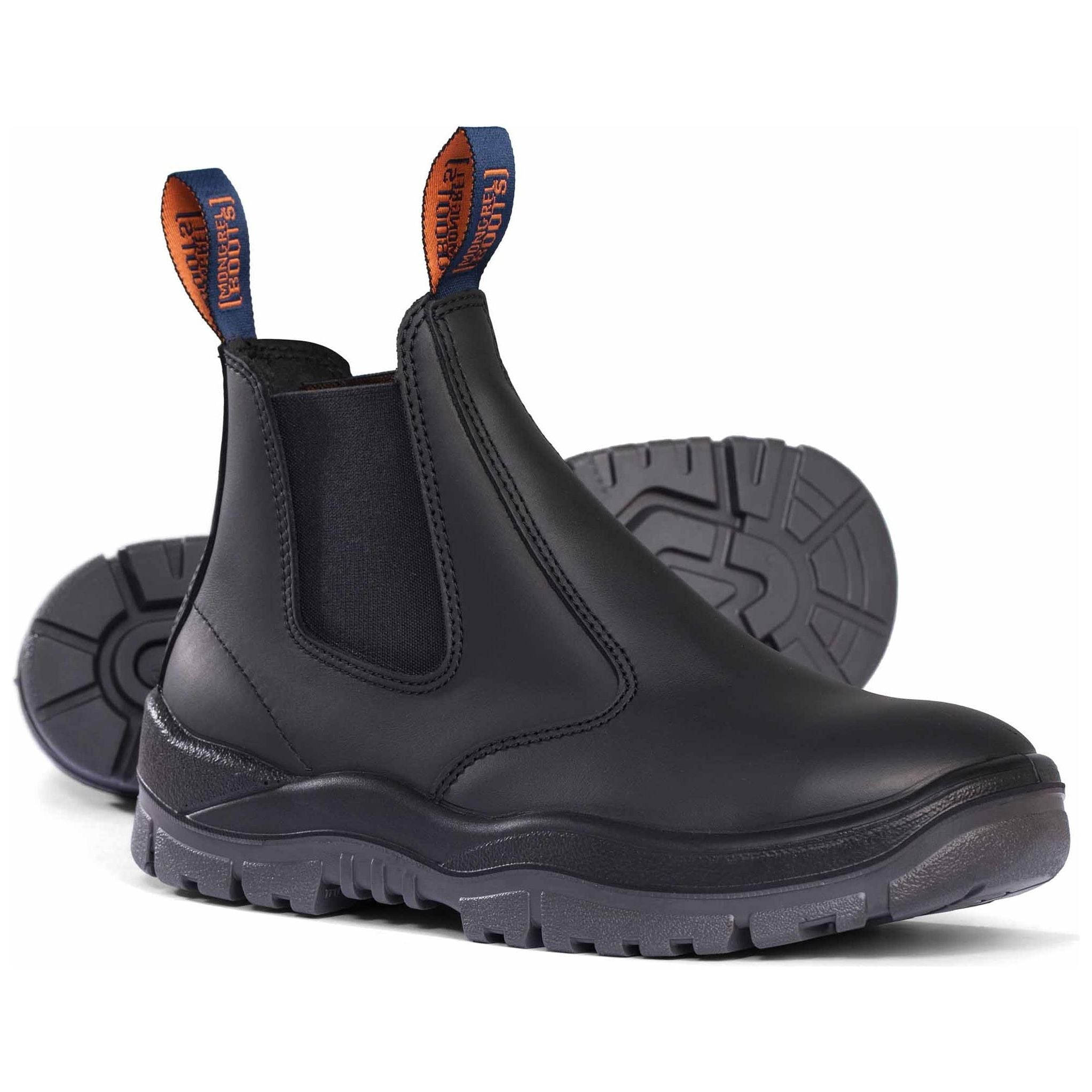 Mongrel Black Oil Kip Premium Elastic Sided Steel Cap Boot (240020) (P ...