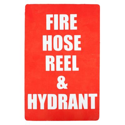 Fire Hose Reel & Hydrant Location Sign (Small) 155mm x 230mm - Pack of ...