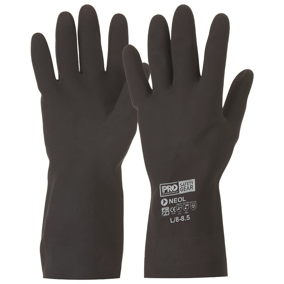 ProChoice PROCHEM Black 30cm Neoprene Gloves (Pack of 12) (NEOG)