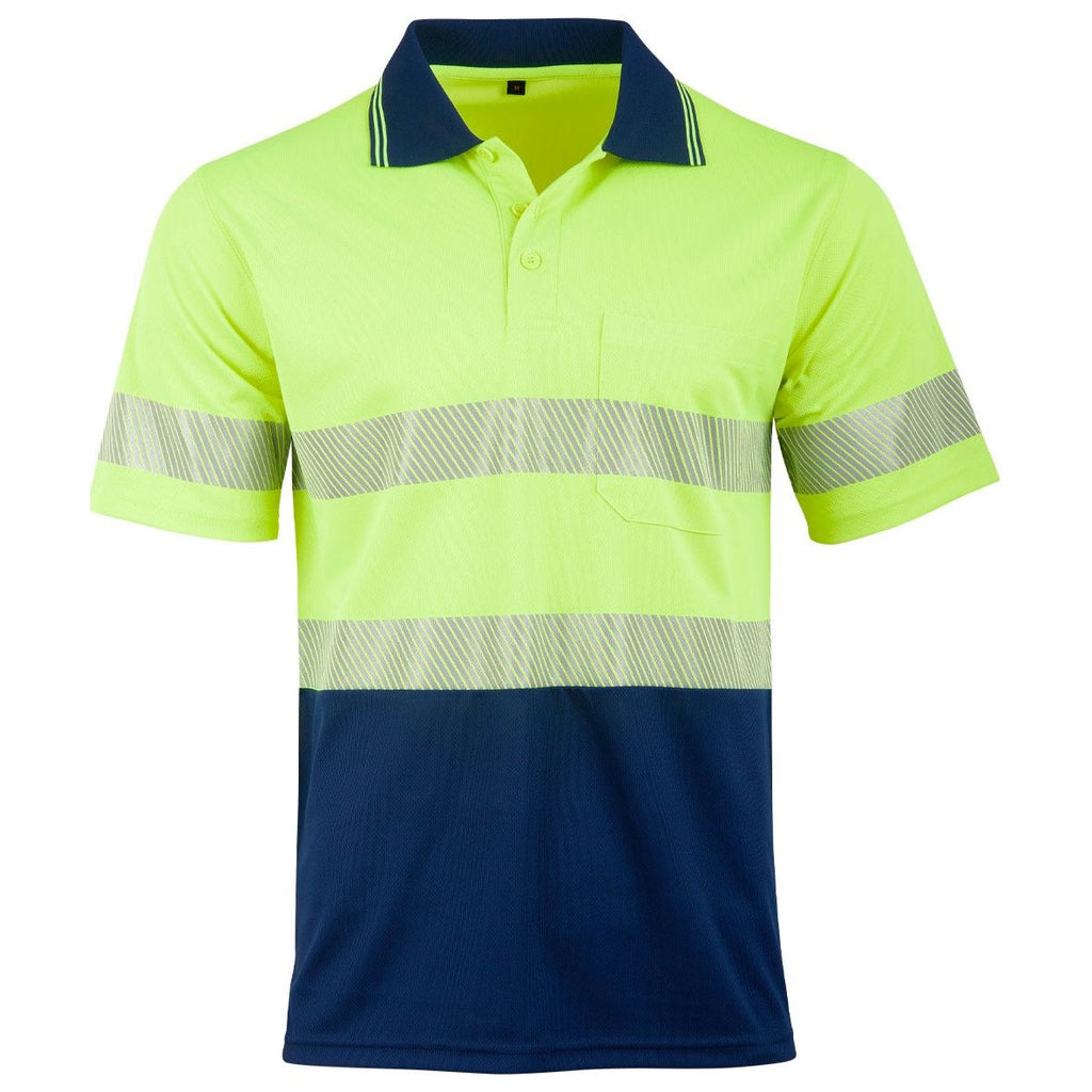 Winning Spirit Unisex Hi Vis Cooldry Segmented SS Polo (SW85)