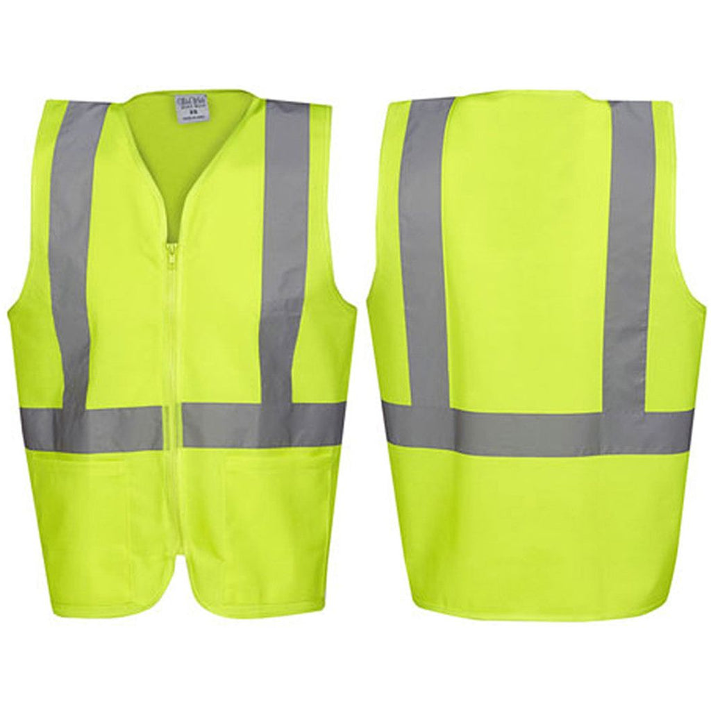 Hi Vis Day/Night Safety Vest with Zip and Pockets (V84)